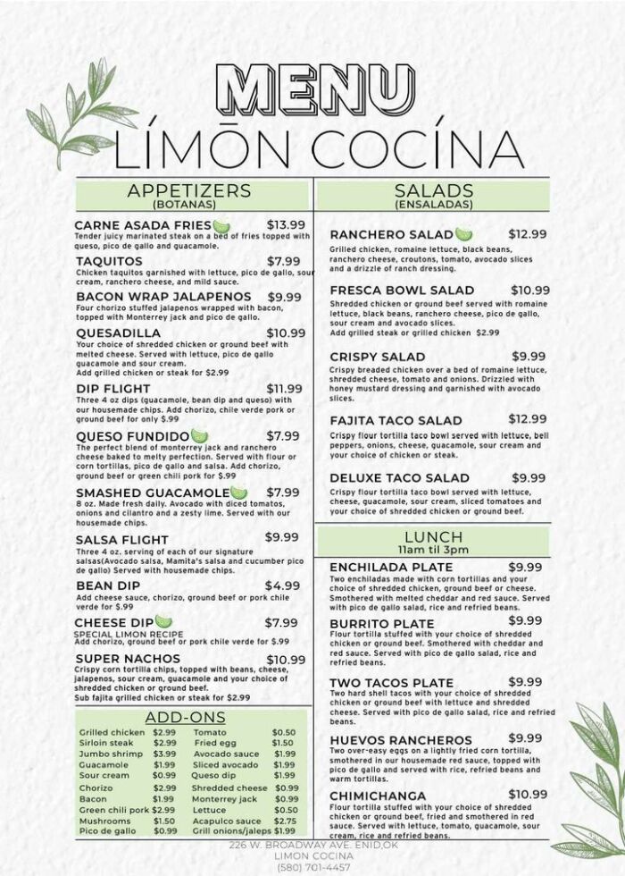 Límōn Cocina – Visit Enid Oklahoma